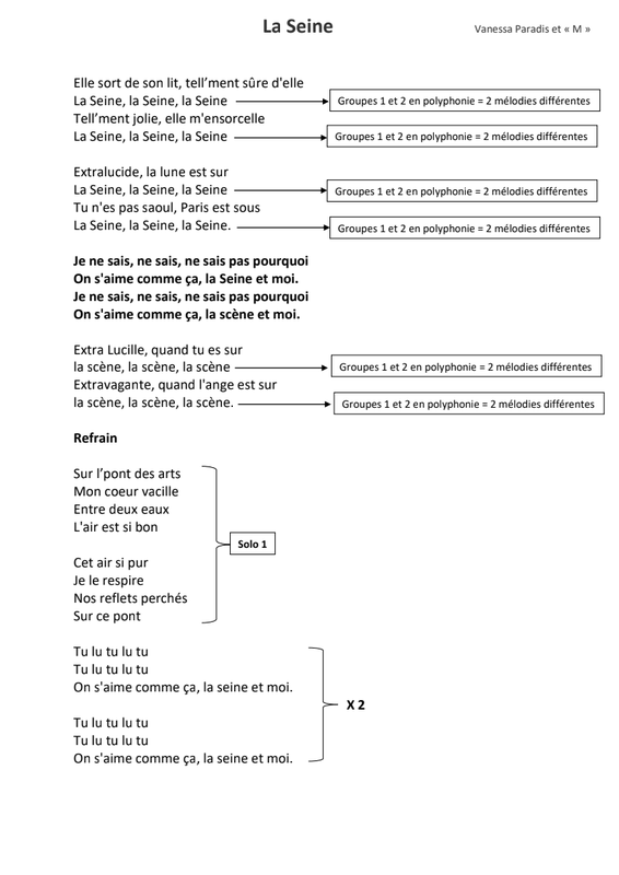 Option chorale du Collège