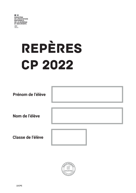 Les évaluations nationales CP-CE1