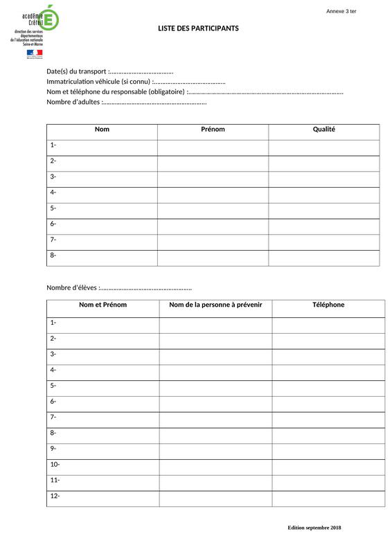 Documents administratifs