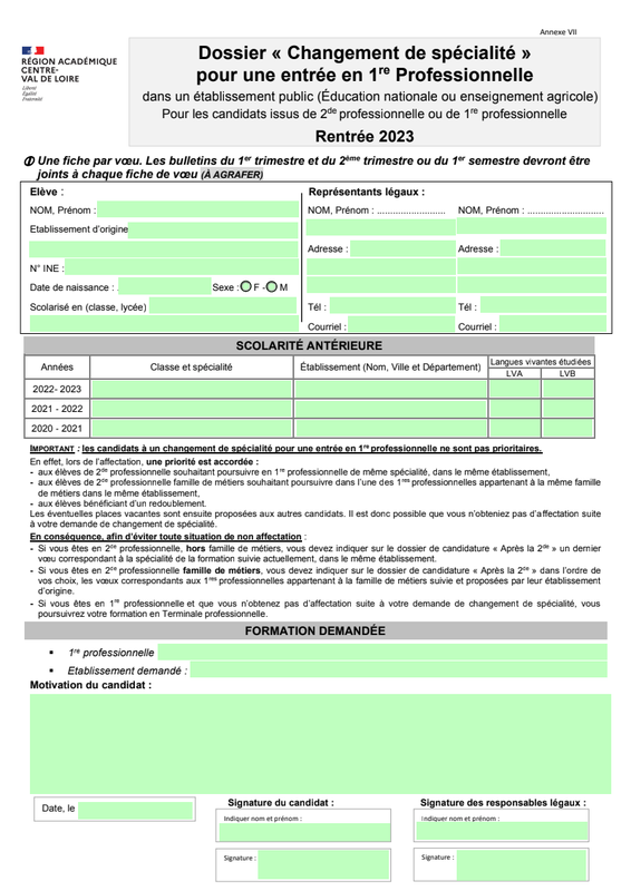 Les procédures d'affectation